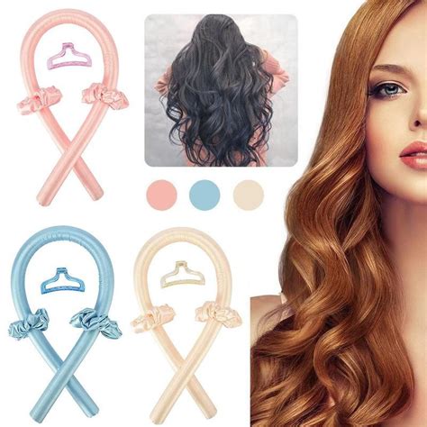 Badu Bg Лента за къдрици без нагряване Пръчка за къдрене без топлина Лента за глава Къдрици