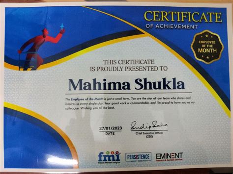 Mahima Shukla On Linkedin Employeeofthemonth Fmi Pmr Researchassociate Proud Grateful