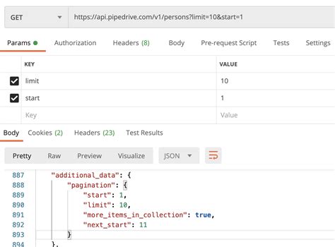 cycle through all persons and get information api pipedrive