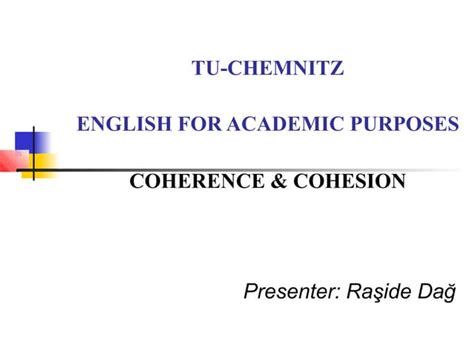 Cohesion And Coherence Reading And Writingpptx