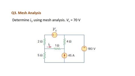 solved q3 mesh analysis determine i0 using mesh analysis