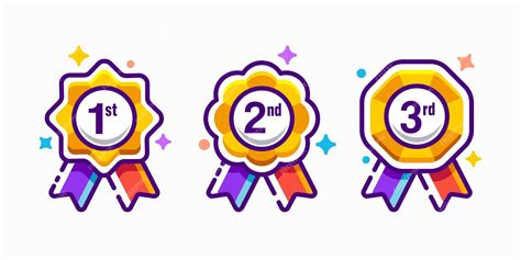 Premium Vector 1st 2nd 3rd Medal First Place Second Third Award