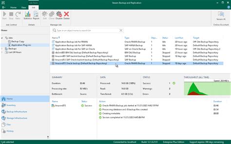 Backup Job In Veeam Backup And Replication Veeam Plug Ins For Enterprise Applications