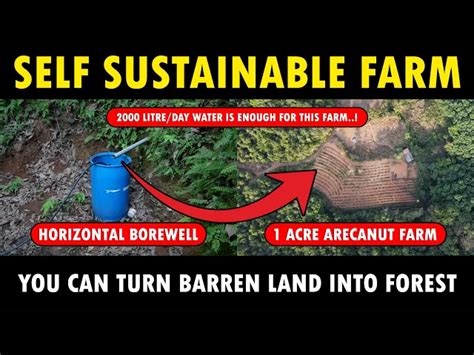 Self Sustainable Farming And Gravity Irrigation System Arecanut Gravity Drip Irrigation System