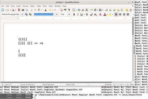 Jetbrains Mono Nerd Font Ligatures Broken In X Issue Ryanoasis Nerd Fonts