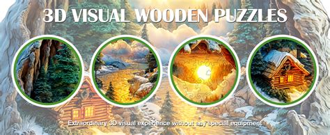 Wooden Puzzles For Adults 3d Visual Effect Sunset Forest