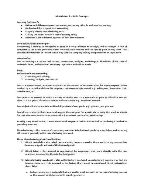 Module No 1 Basic Concepts Pdf