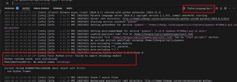 Fatal Python Error Failed To Import Encodings Module Bug Reports Cursor Community Forum