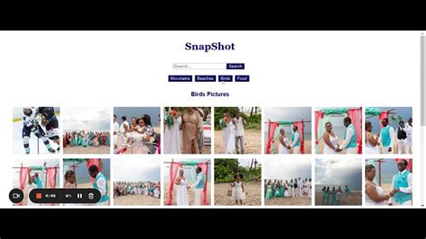 Snapshot Web Application Using Reactjs Flicker Api Css Youtube