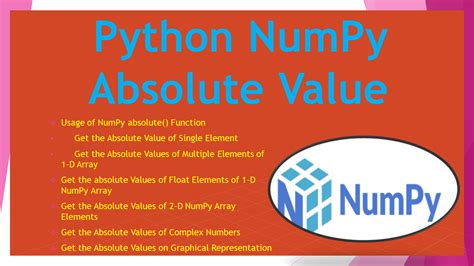Python Numpy Absolute Value Spark By Examples