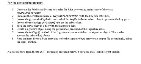 Solved 2 Implement A Digital Signature System Using Java