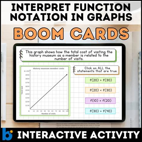 Interpreting Function Notation In Graphs Boom Cards™ Compare