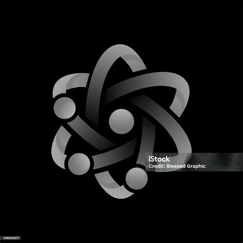 Particle Of An Atom Atom Structure Science Sign Atom Vector Model Stock Illustration Download