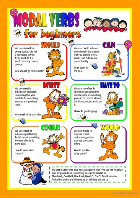 Modals English ESL Worksheets Pdf Doc