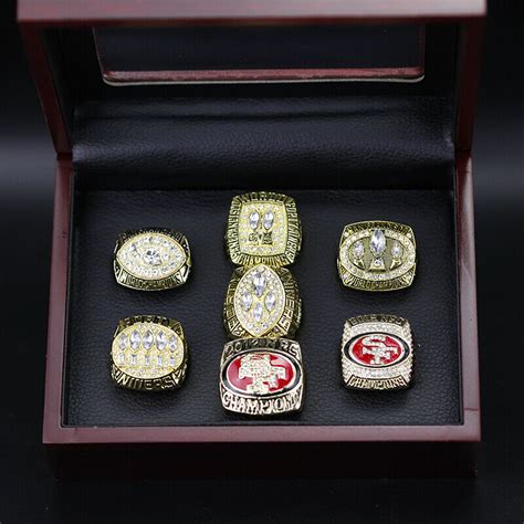 7 San Francisco 49ers Super Bowl Championship Rings Set Mvp Ring