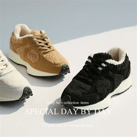 데일리나인 [무료배송]dn9ne 여성 통굽 운동화 겨울 여자 털신발 여자 운동화 신발