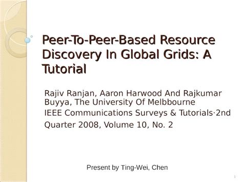 Ppt Peer To Peer Based Resource Discovery In Global Grids A Tutorial Dokumentips