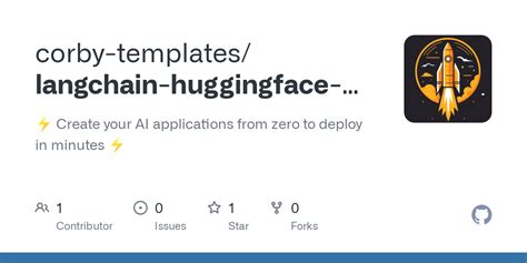 Github Corby Templateslangchain Huggingface Chatbot ⚡ Create Your Ai Applications From Zero