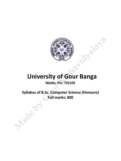 Ugb Syllabus Cmsh New 2015 Pdf Pointer Computer Programming Operating System