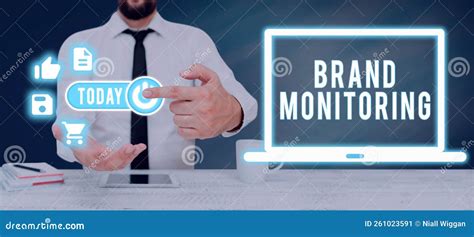 Text Sign Showing Brand Monitoring Business Approach Process To Proactively Monitor The Brand