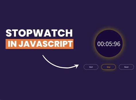 How To Make A Stopwatch In Javascript Stopwatch Javascript Css