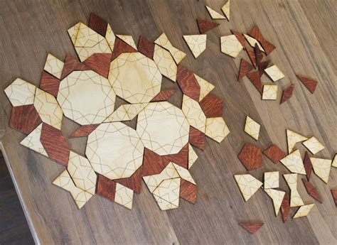 Girih Tiles Penrose Tile Pentagon Puzzle Tile Puzzle Etsy