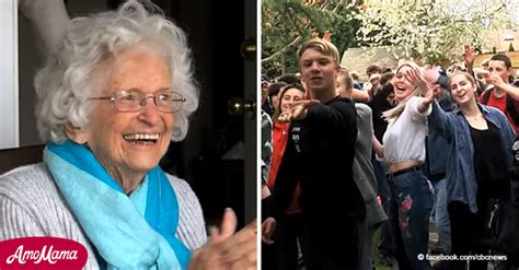 Schüler überraschen geliebte Oma ihnen Jahre lang jeden guten Morgen winkte