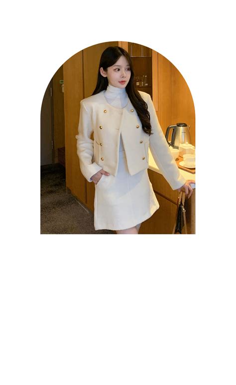 🎉아우터day당일출고 루미에르 도톰 자켓 트위드자켓 모직자켓 울자켓 노카라자켓 겨울자켓 숏자켓 크롭자켓 투피스 셋업 하객룩 하객원피스 숏코트 핸드메이드 코트 숏패딩