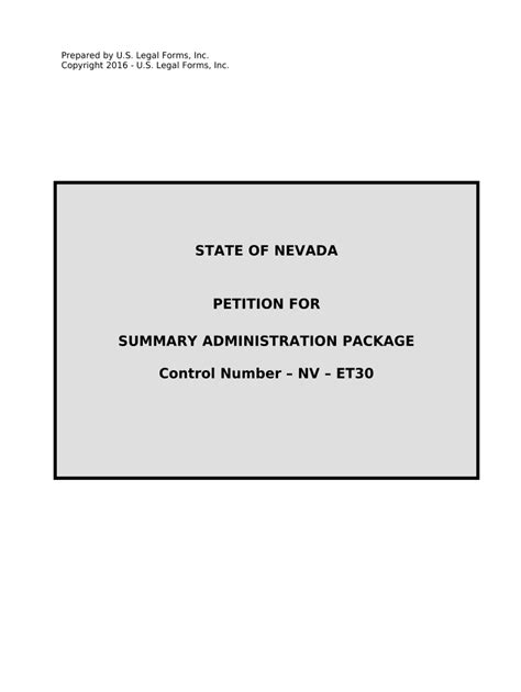 Nevada Summary Administration Complete With Ease Airslate Signnow