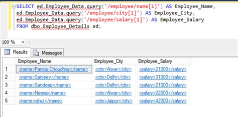 XML Data Type In SQL Server