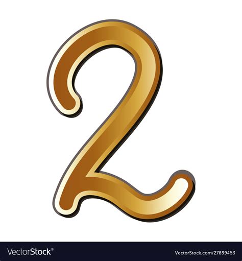 Isolated Number Design Royalty Free Vector Image