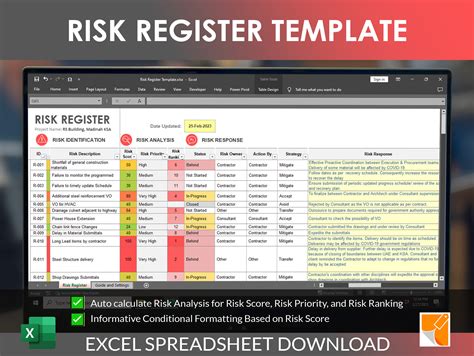 project management bundle excel risk management template time