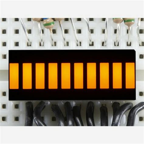 10 Segment Light Bar Graph Led Display Yellow Adafruit Little Bird