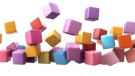 A Colorful Assortment Of Floating Cubes In Various Shades Creating A