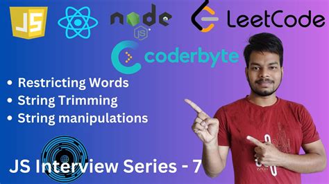 Javascript Removing Words In String And Trimming White Spaces Interview