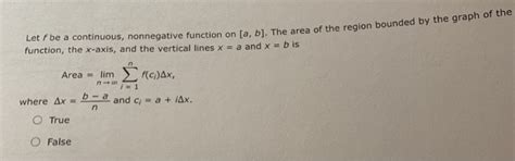 solved letr be a continuous nonnegative function on [a b]