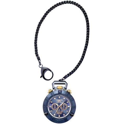 Invicta 34692 Mens Subaqua Noma Iii Blue Ss Chain Pocket Watch