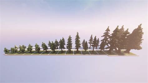 Lunas Custom Spruce Trees Minecraft Map