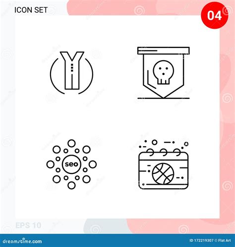 Vector Pack Of Icons In Line Style Creative Outline Pack Isolated On White Background For Web