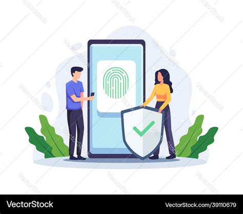 Biometric Authentication Concept Royalty Free Vector Image