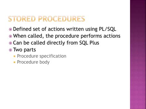 Ppt Oracle Stored Procedures And Functions Powerpoint Presentation