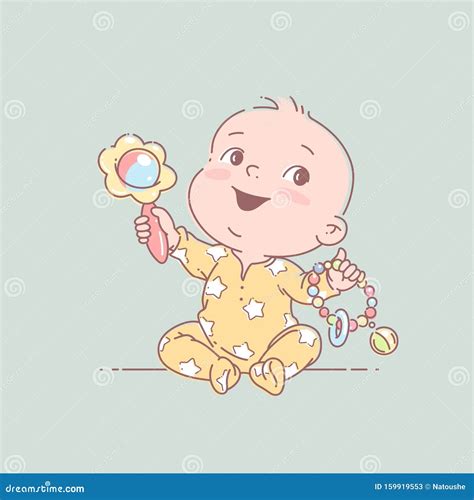 Маленький мальчик или девочка в подгузнике играют сидя на полу