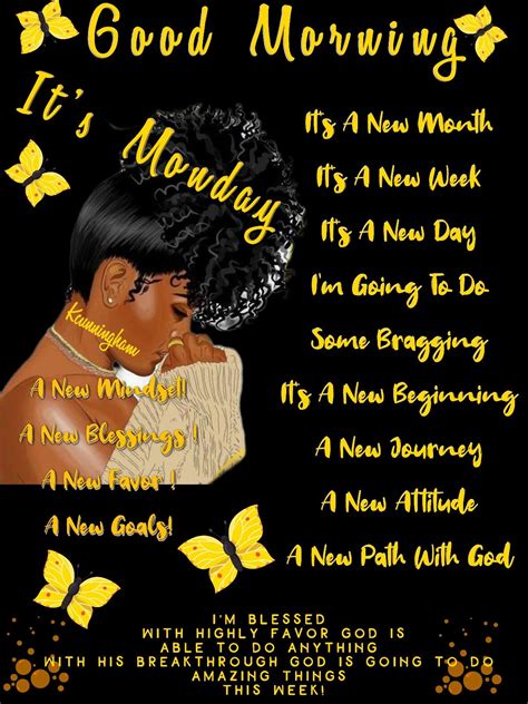 Its Monday Good Morning Quotes Black Inspirational Quotes New Week