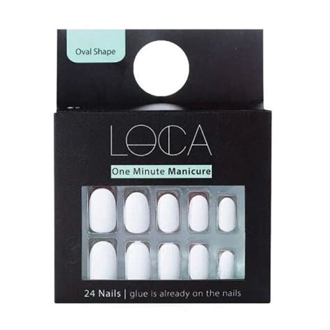 Luca Artificial Nails White Oval Shape 12