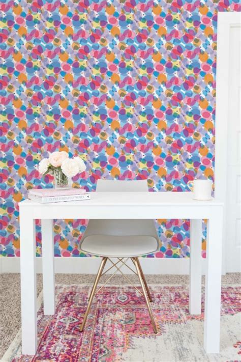 Colorful Dot Array Peel And Stick Wallpaper Or Non Pasted