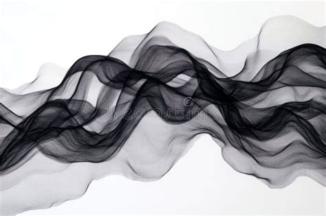 Abstract Black And White Flowing Fabric Waves Creating A Dynamic And Elegant Visual Pattern
