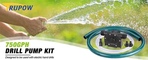 Trupow Self Priming Mini Hand Water Transfer Drill Pump Kit