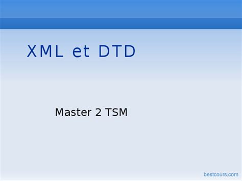 Pdf Xml Et Dtd Cours Et Formation Gratuit