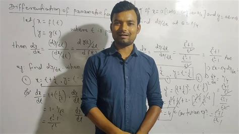 Differentiation 10 Differentiation Of Parametric Functions Youtube