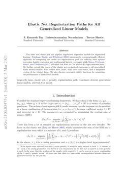 Elastic Net Regularization Paths For All Generalized Linear Models DeepAI